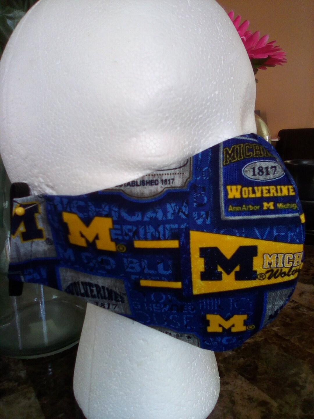 University of Michigan Face Mask - Etsy
