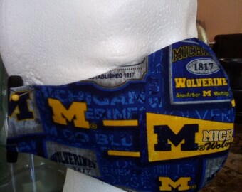 University of Michigan Mask Face - Etsy