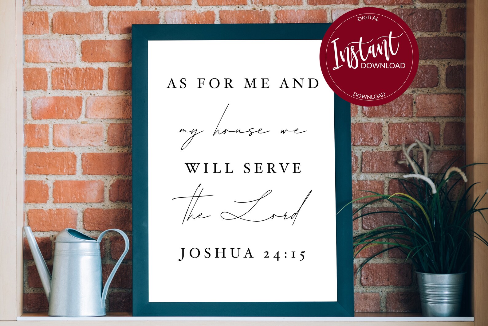 As for Me and My House We Will Serve the Lord Wall Art 5x7 - Etsy
