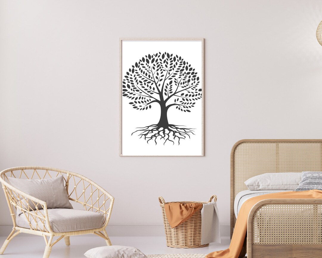 TREE WALL ART, Wall Art , Digital Print, Wall Decor , Digital Art ...