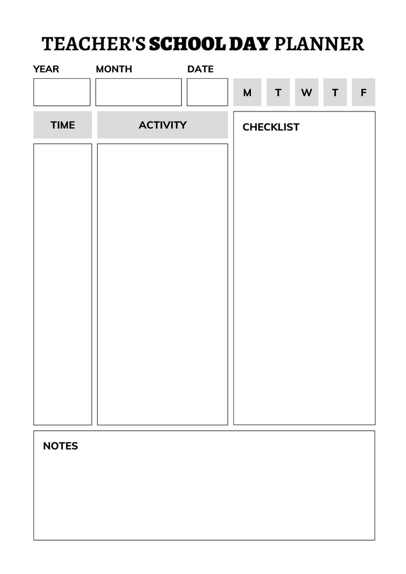 PRINTABLE TEACHERS PLANNER | Digital Planner | Printable Planner ...