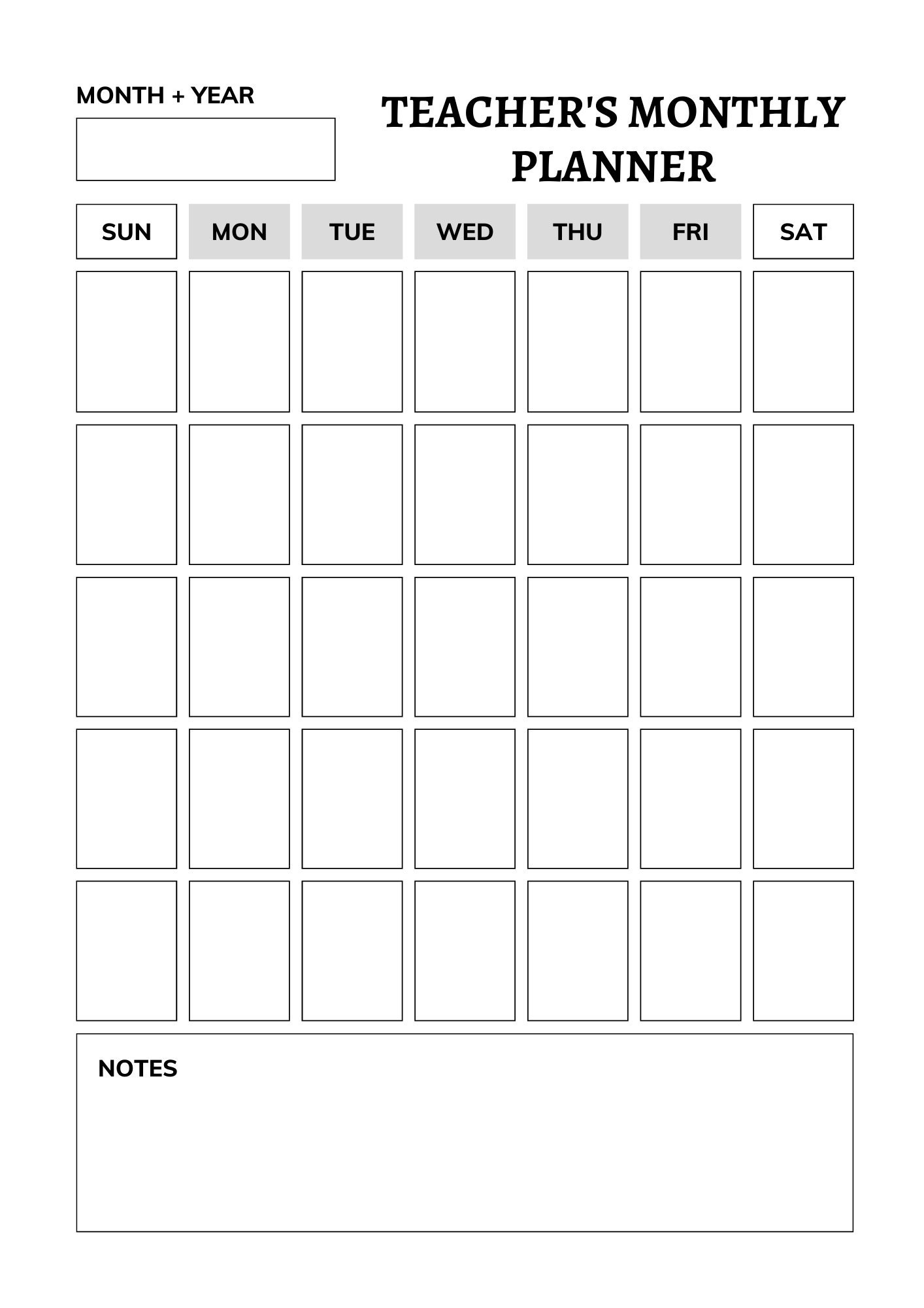 PRINTABLE TEACHERS PLANNER | Digital Planner | Printable Planner ...