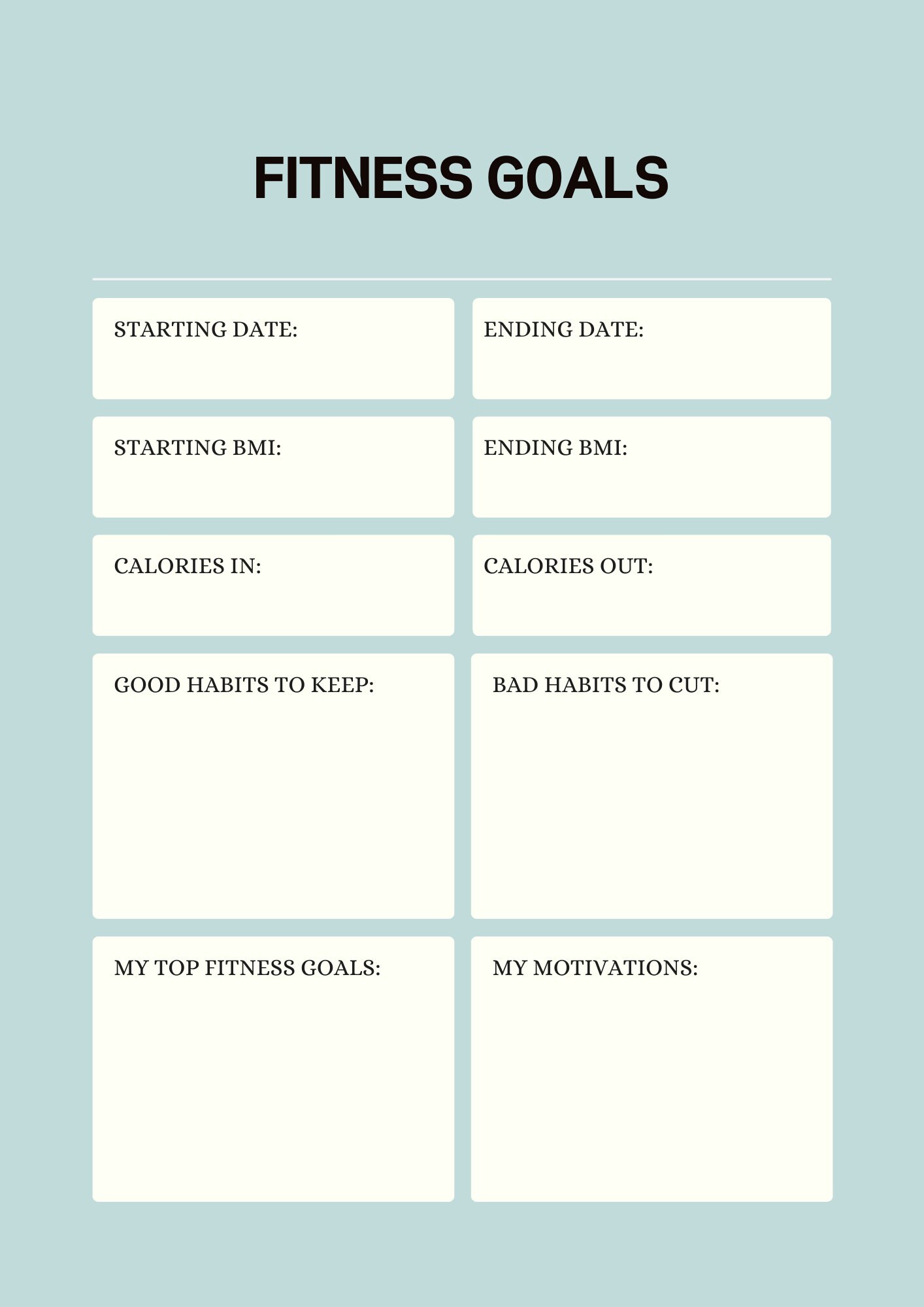WORKOUT PLANNER, Fitness Planner, Printable Fitness Planner,planner ...