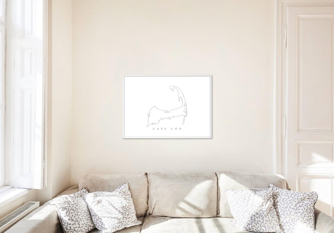 Cape Cod Line Art Print: Minimalist Coastal Decor (digital Download) - Etsy