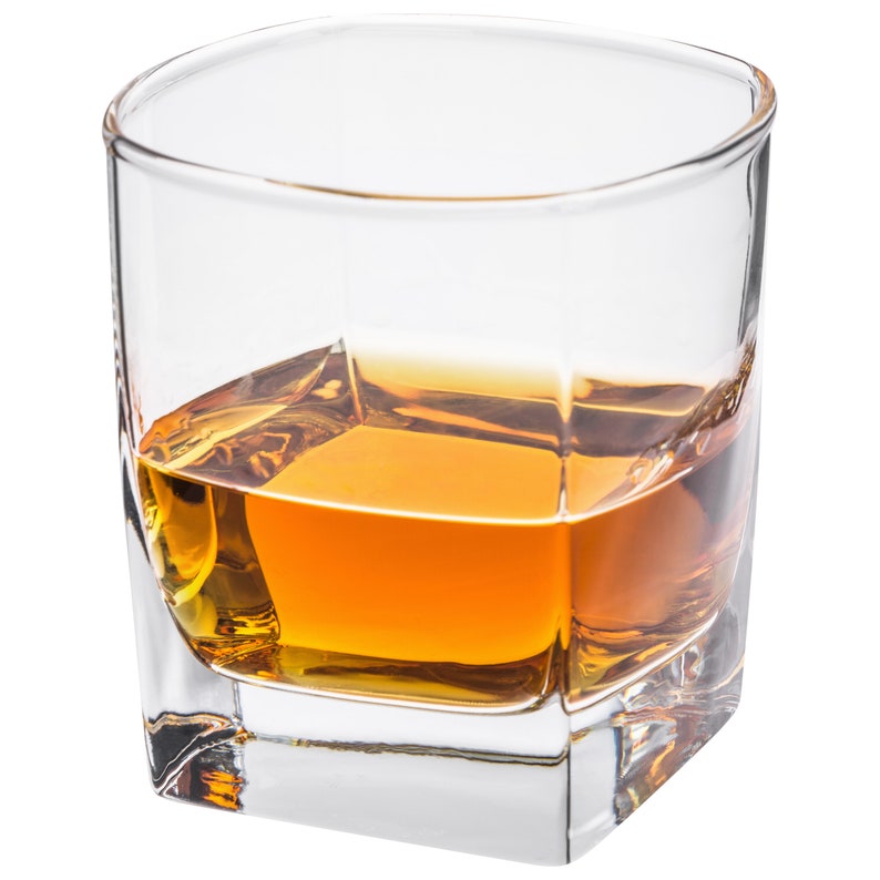 Square Whiskey Glass Set And Stones Set Scotch Bourbon Etsy