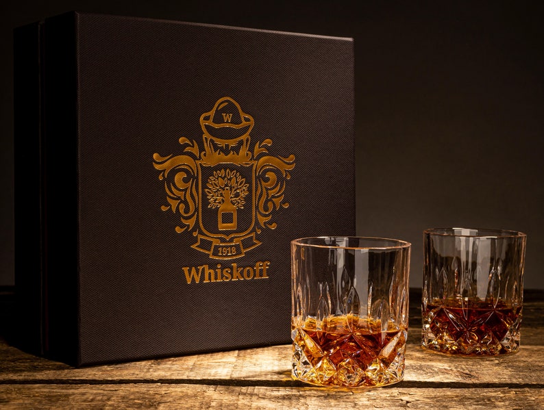 Crystal Whiskey Glass Set Of 4 In T Box Bourbon Whiskey Etsy