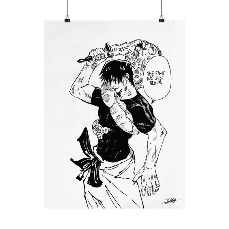 Toji Fushiguro, Hand-drawn, JJK, Jujutsu Kaisen, Poster Print, Wall ...