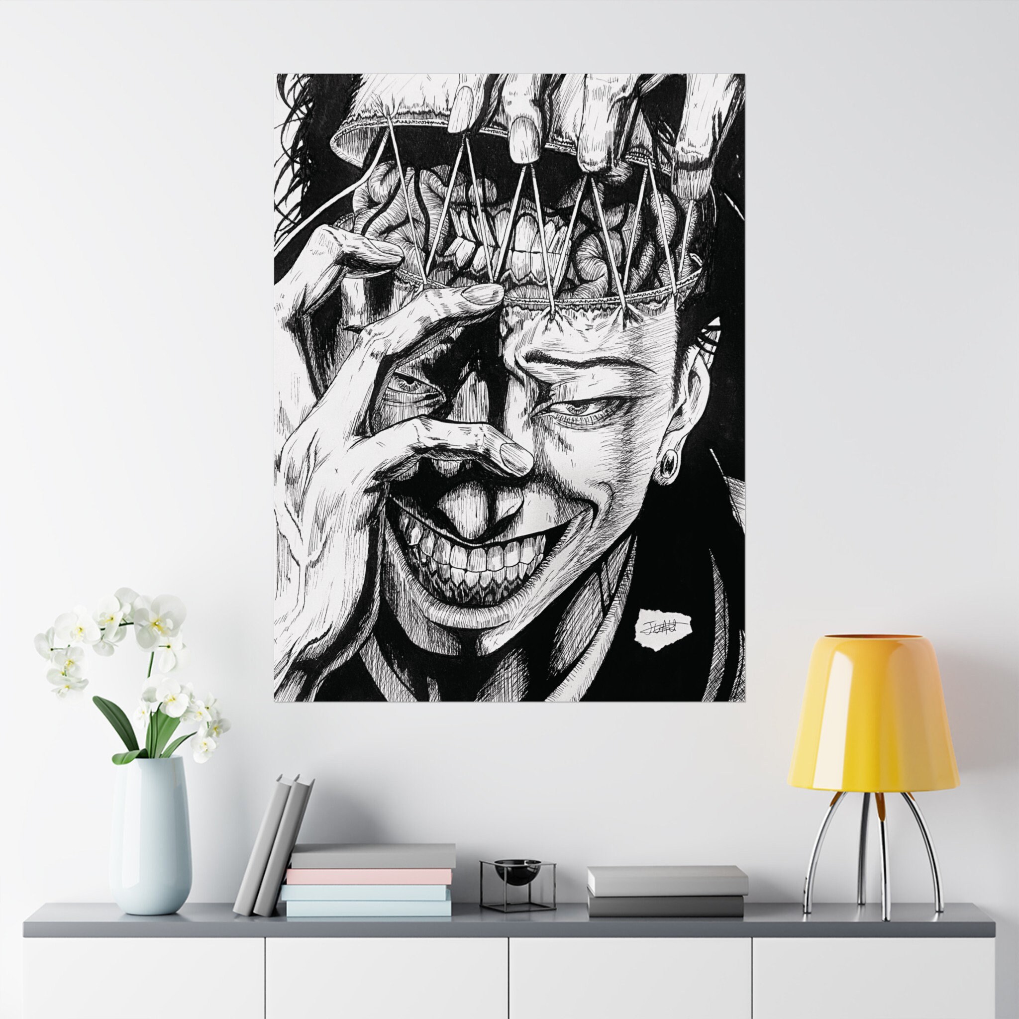 Geto Suguru, Kenjaku, Hand-drawn, JJK, Jujutsu Kaisen, Poster Print ...