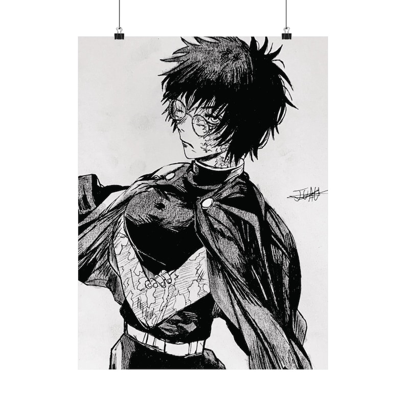 Maki Zen'in, Hand-drawn, Zenin, JJK, Jujutsu Kaisen, Toji, Dark, Poster ...