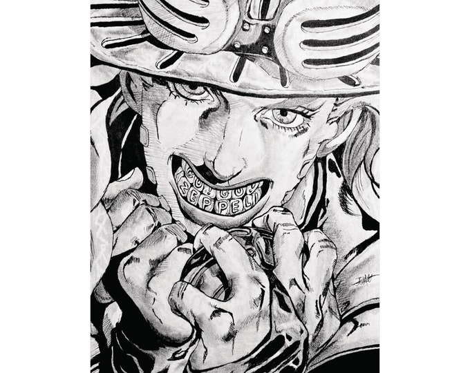 Gyro Zeppeli, JJBA, Hand-drawn, Jojo, Jojo's Bizarre Adventure, Spin ...