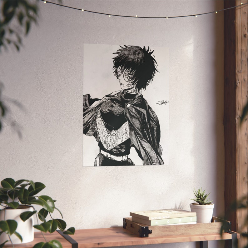 Maki Zen'in, Hand-drawn, Zenin, JJK, Jujutsu Kaisen, Toji, Dark, Poster ...