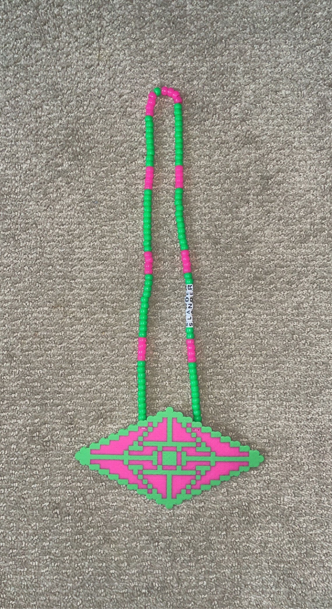 Slander Kandi Perler Necklace - Etsy