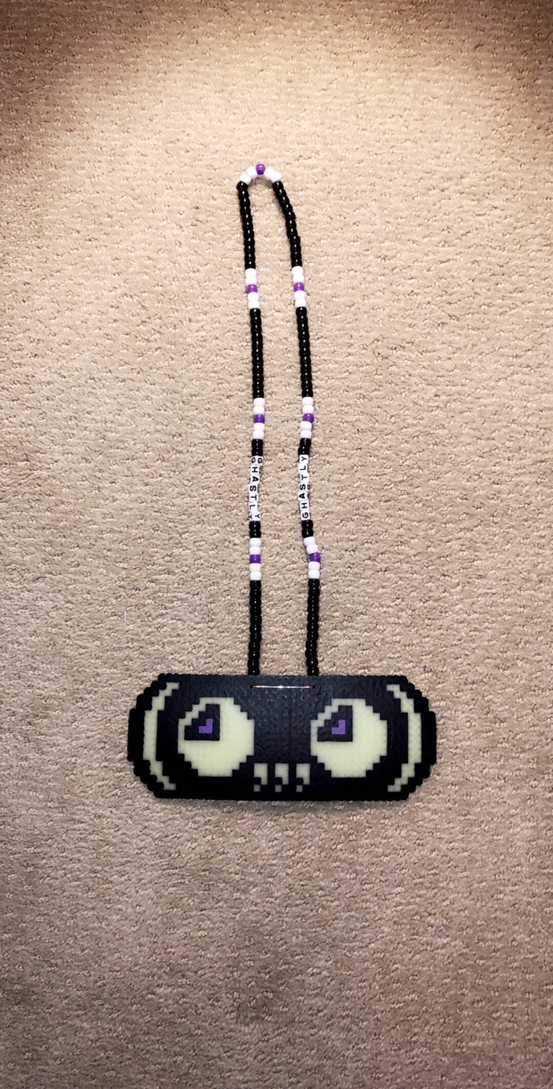 Ghastly Kandi Perler Necklace - Etsy