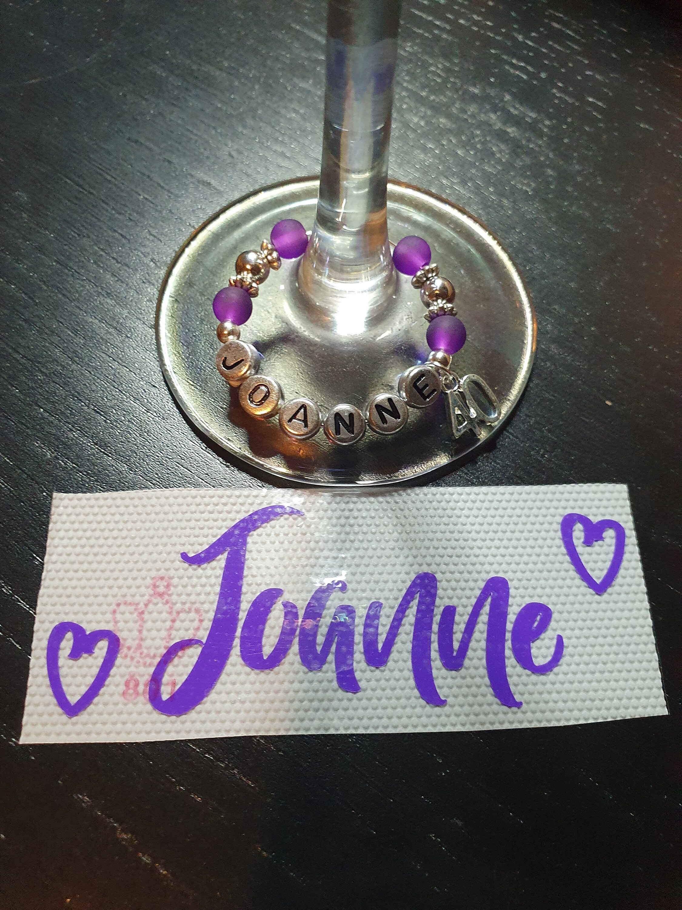 Happy 40th Birthday Wine/gin Glass Charm personalised With - Etsy UK