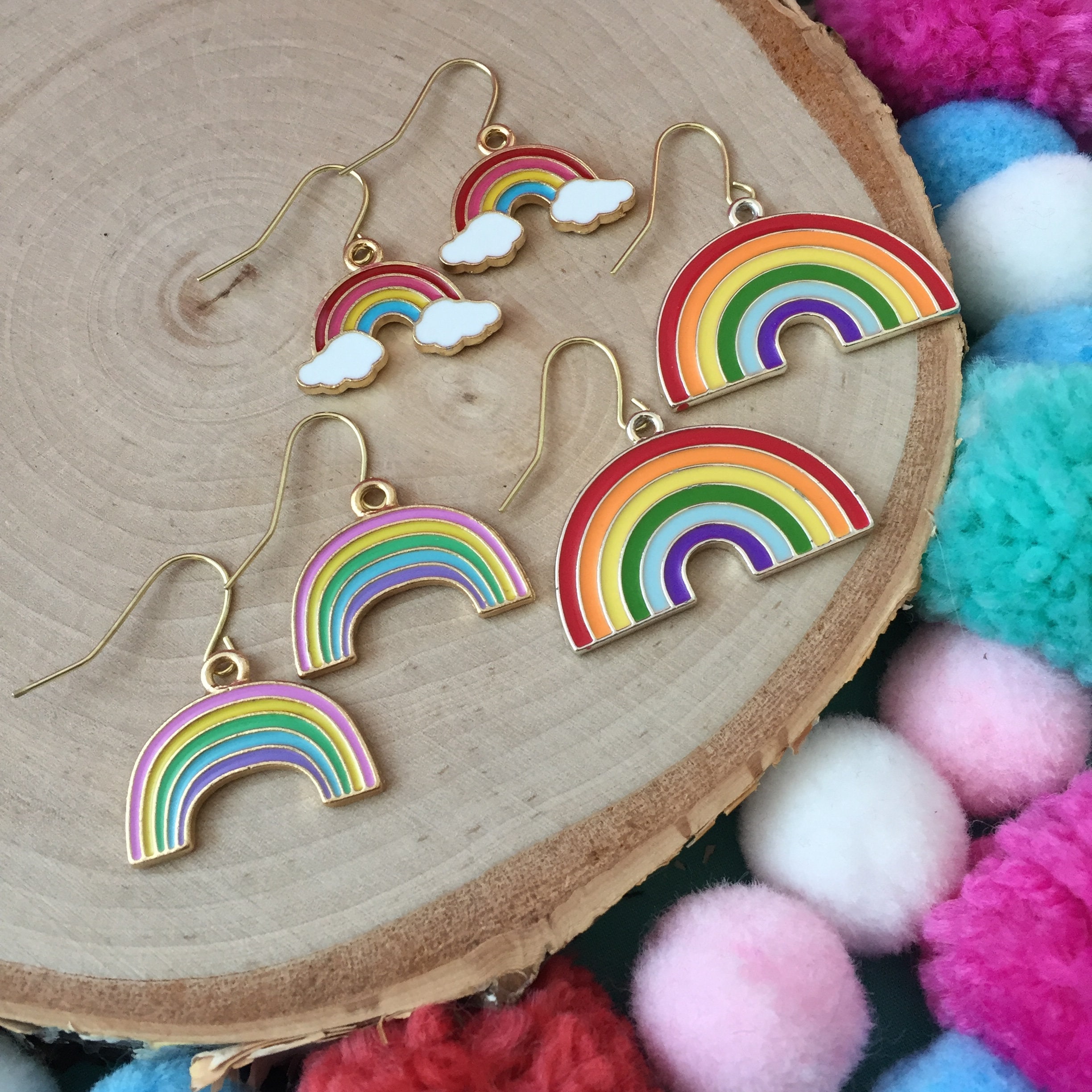 Rad Rainbow Earrings - Rainbow Earrings -dangle Earrings - Child ...