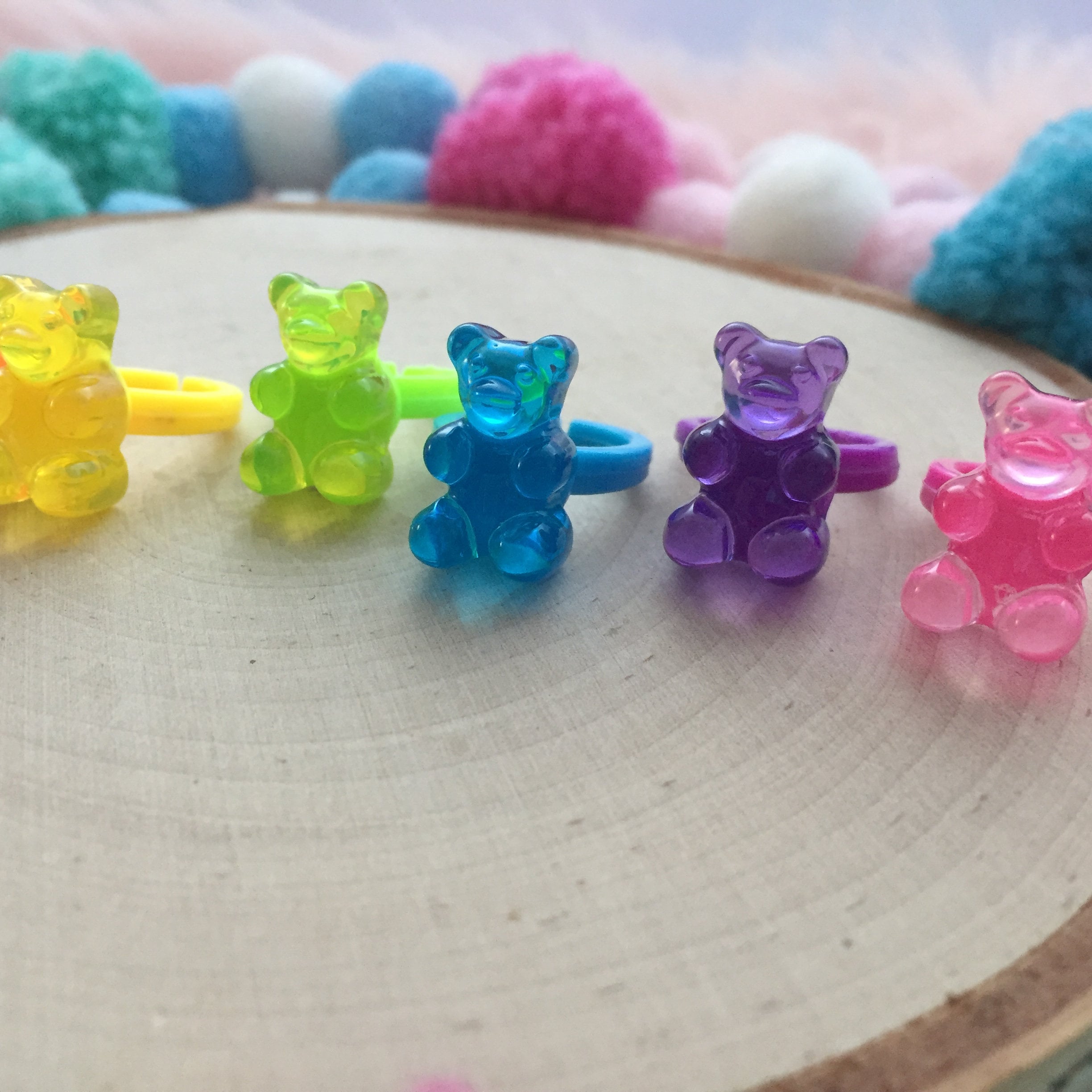 Gummy Bear Rings Kids Ring Candy Jewelry Adjustable Ring | Etsy