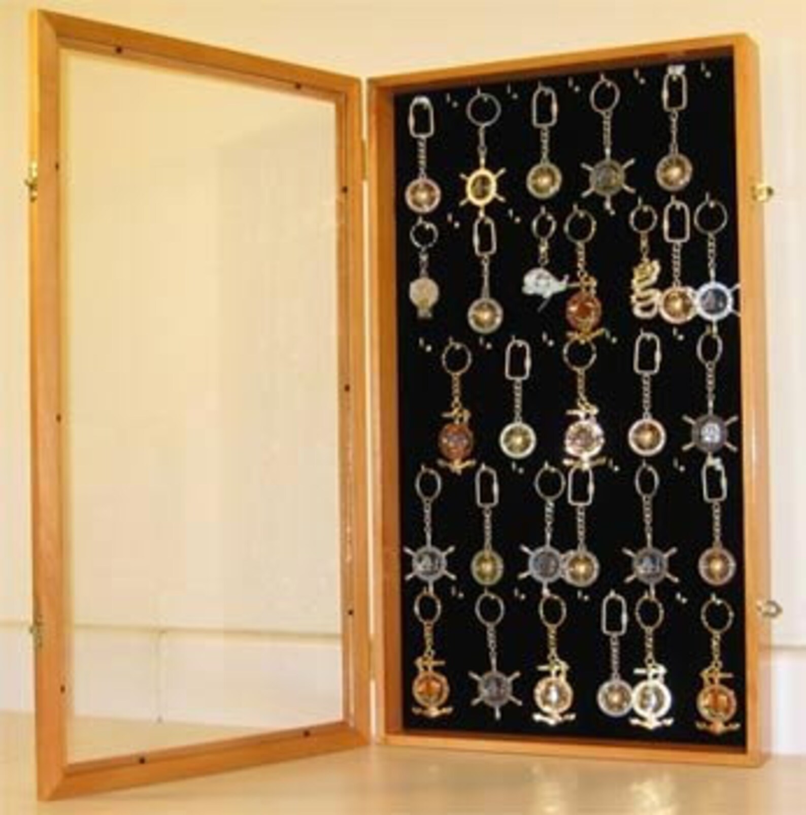 Display Case Shadow Box Wall Cabinet to Hold Keychains Pocket - Etsy