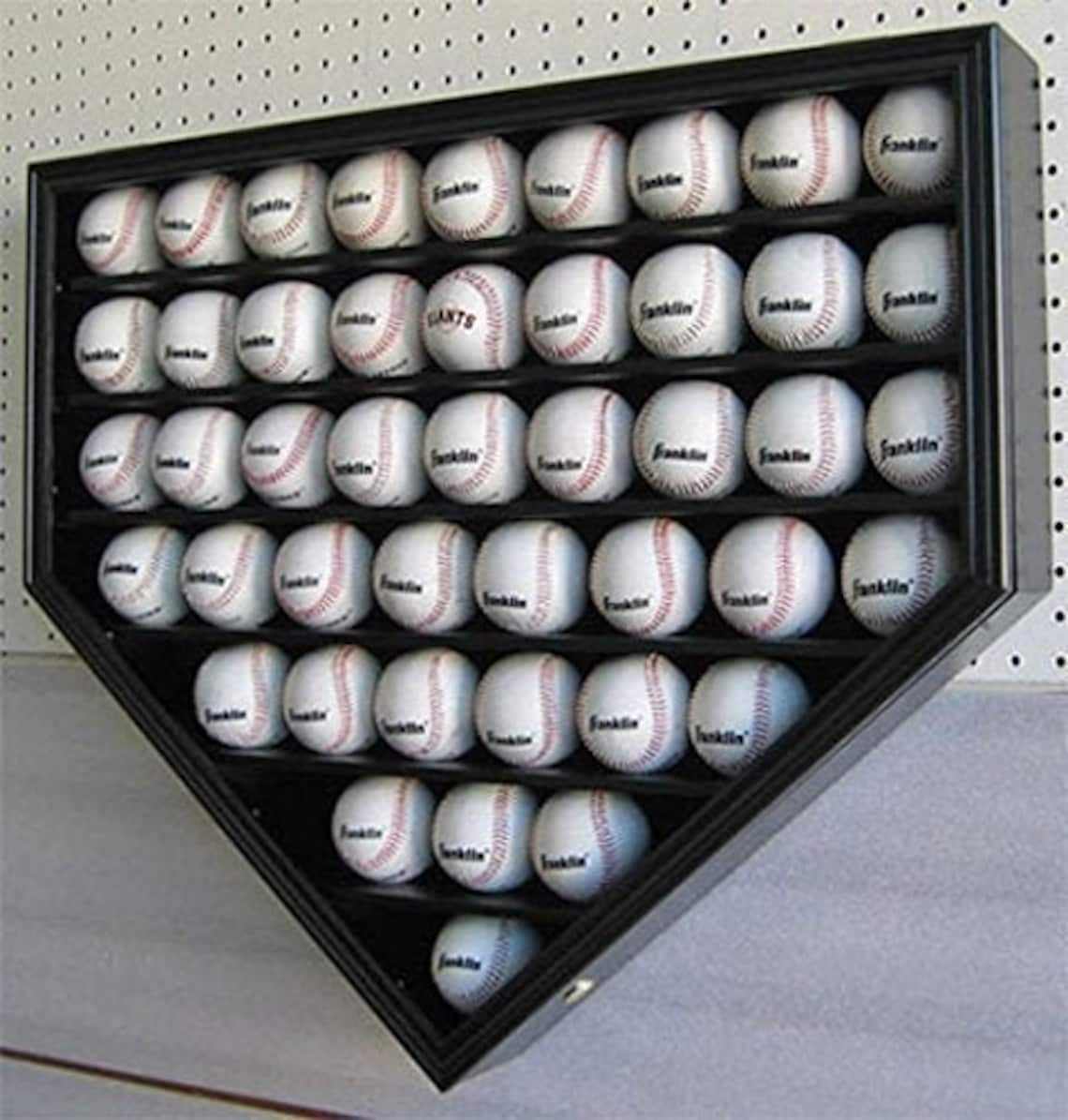 46 Baseballs Baseball Display Case Wall Holder Cabinet-uv - Etsy