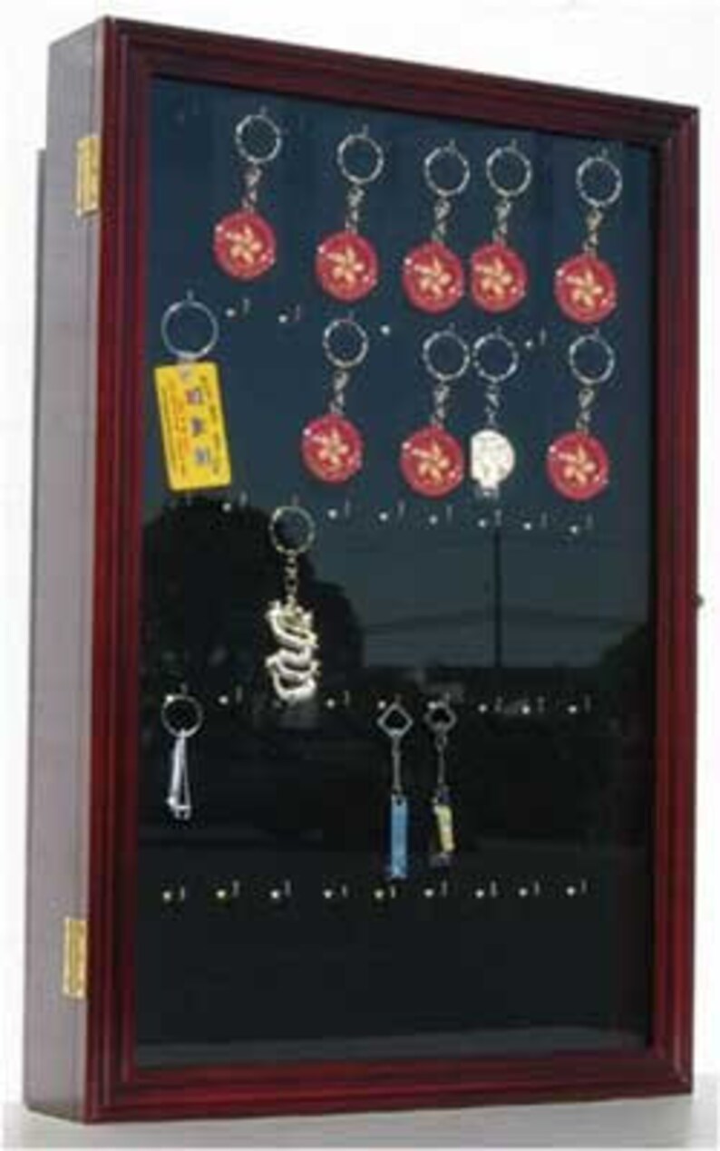 Display Case Shadow Box Wall Cabinet to Hold Keychains Pocket - Etsy