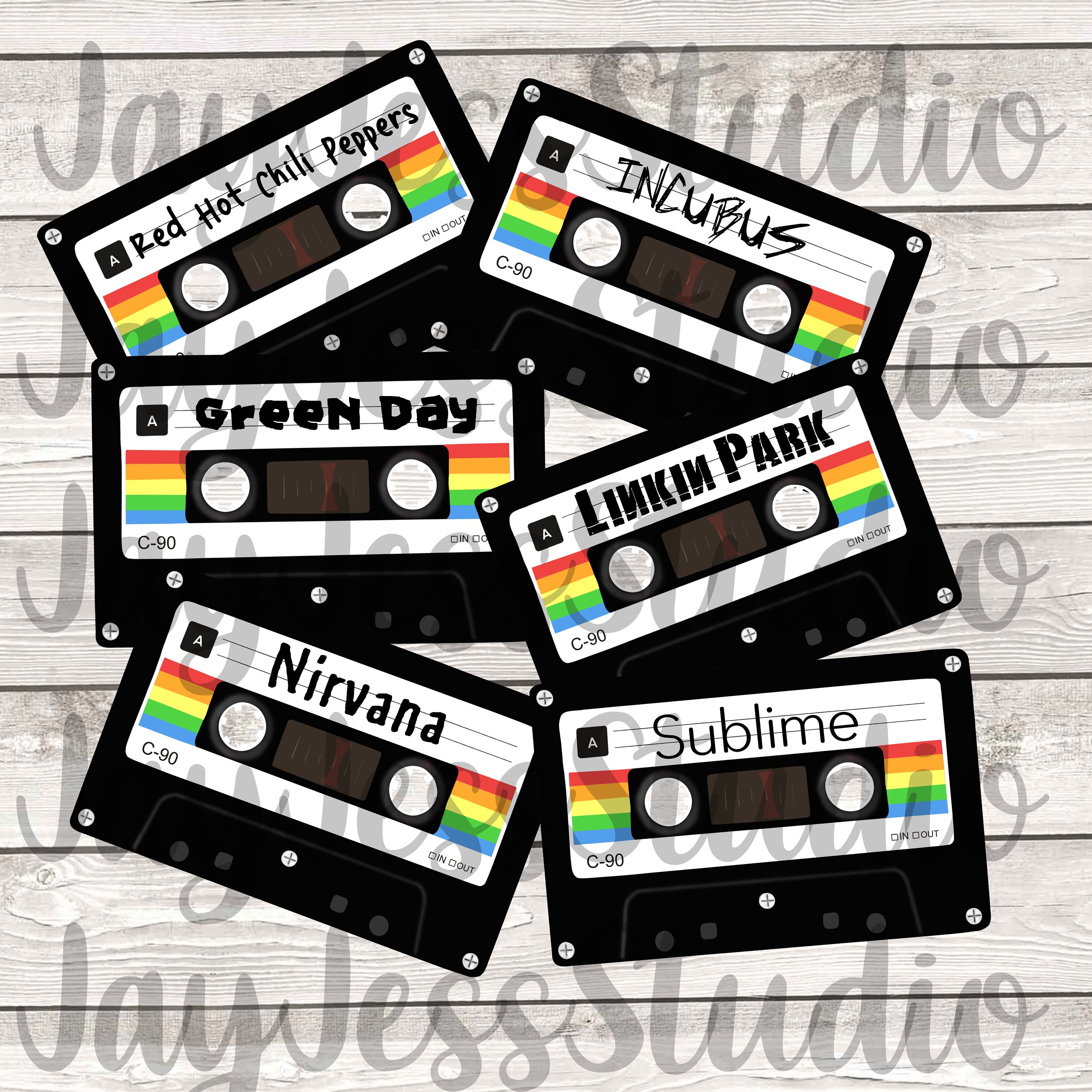 Band Cassettes Png Digital Download Printable - Etsy