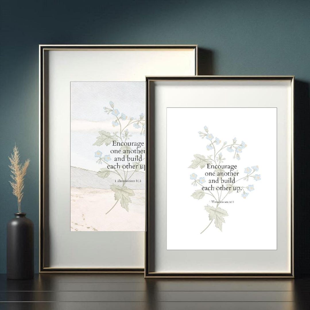 1 Thessalonians 5:11 Printable Bible Verse Wall Art - Christian ...