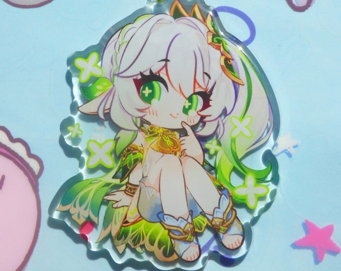 Nahida Keychain double Sided, One Side Epoxy Genshin Impact - Etsy
