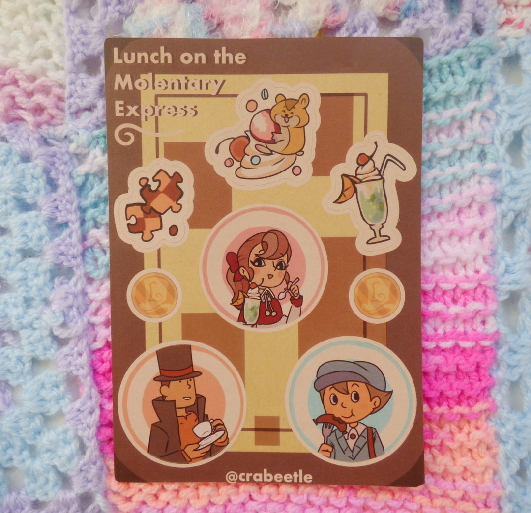 Professor Layton Stickers- Lunch on the Molentary Express (luke Triton ...