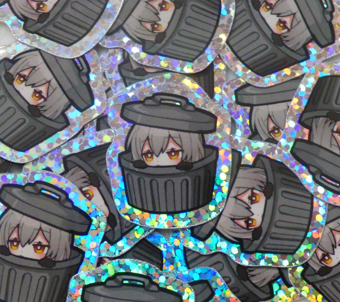 Stelle (honkai Star Rail Protagonist) in the Trash Can - Holo Sticker ...