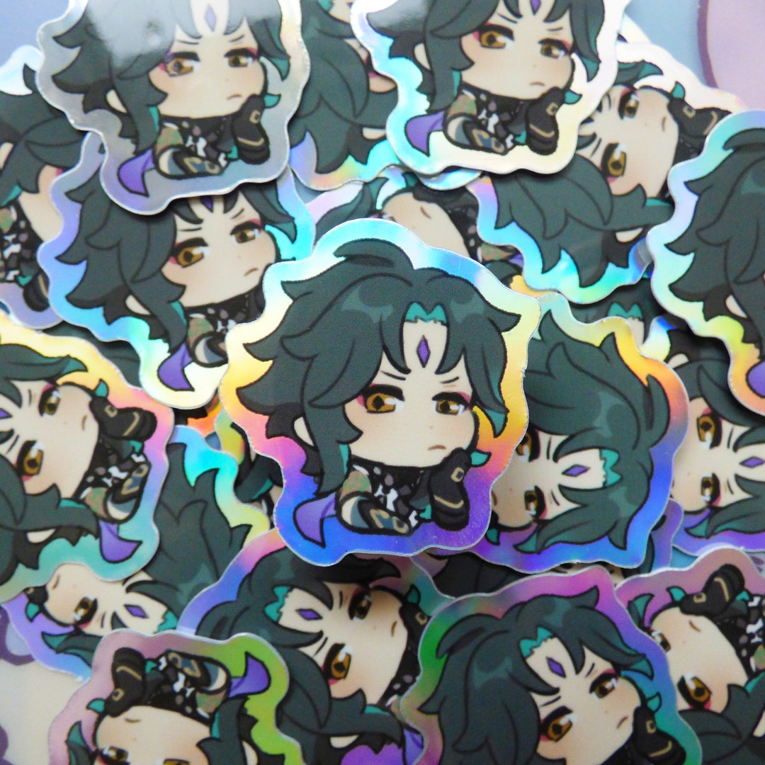 Chibi Xiao Stickers - Holographic Waterproof Vinyl, Genshin Impact - Etsy