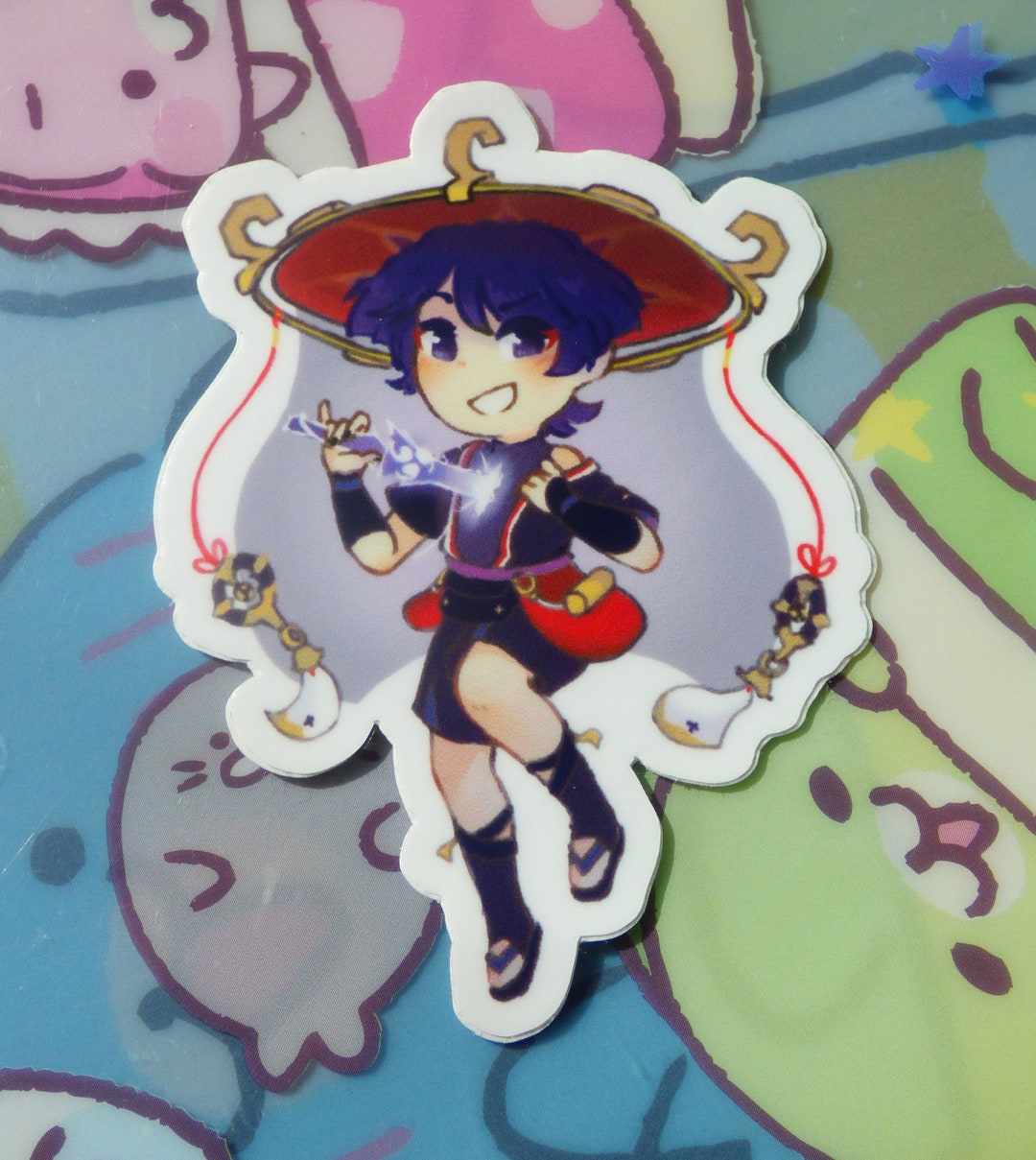 Scaramouche Vinyl Sticker - Waterproof, High Quality, Genshin Impact ...