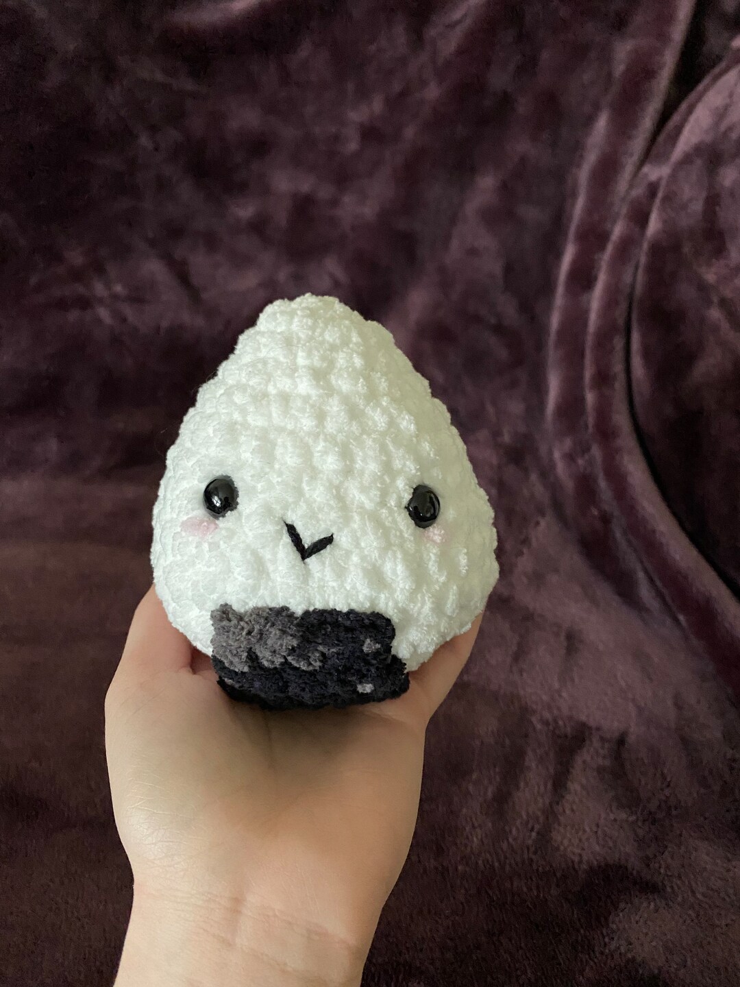 Onigiri Crochet Plushie Handmade Crochet Plushie - Etsy