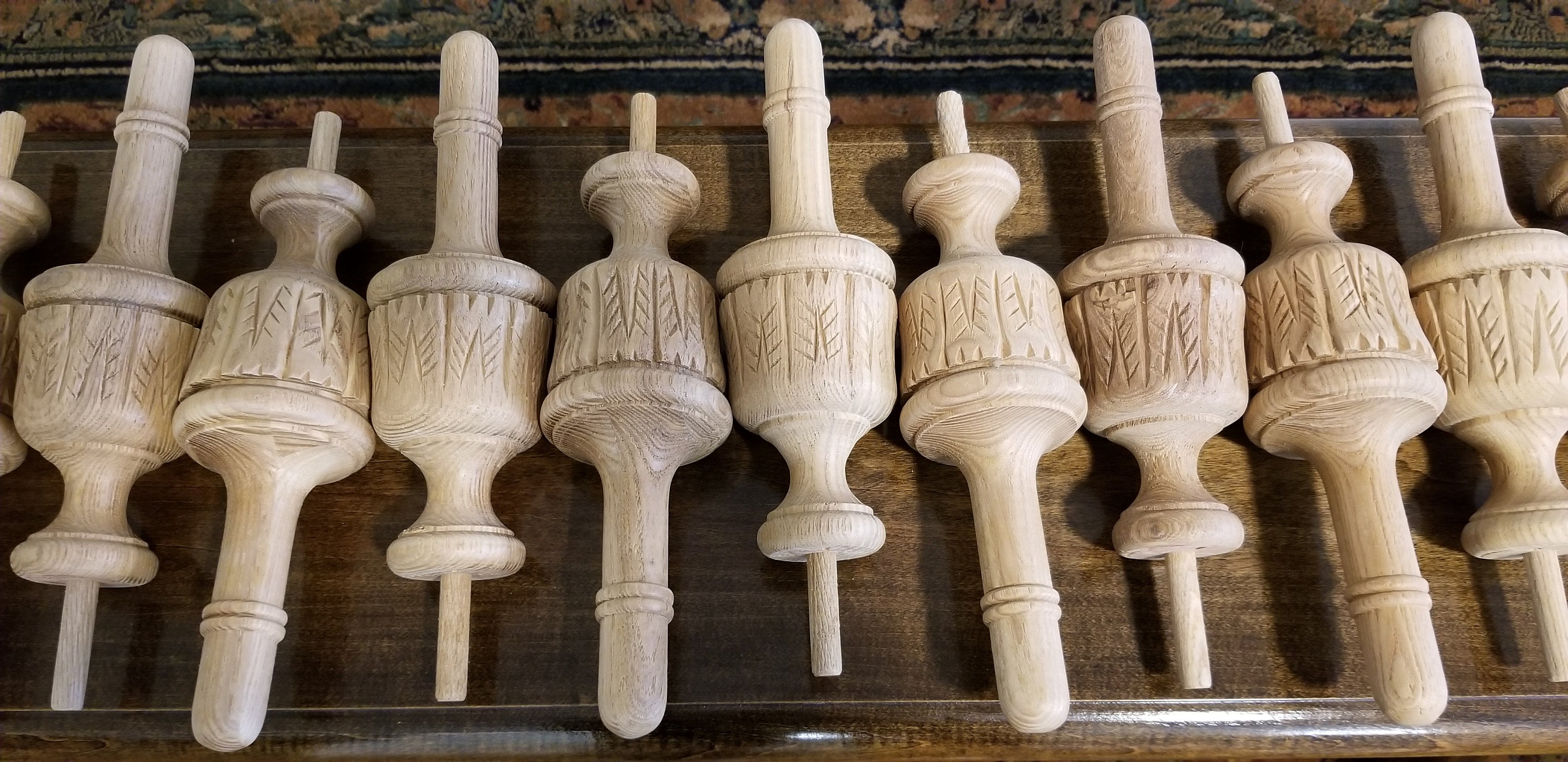 Solid Oak Unfinished Decorative Wood Finials - Etsy