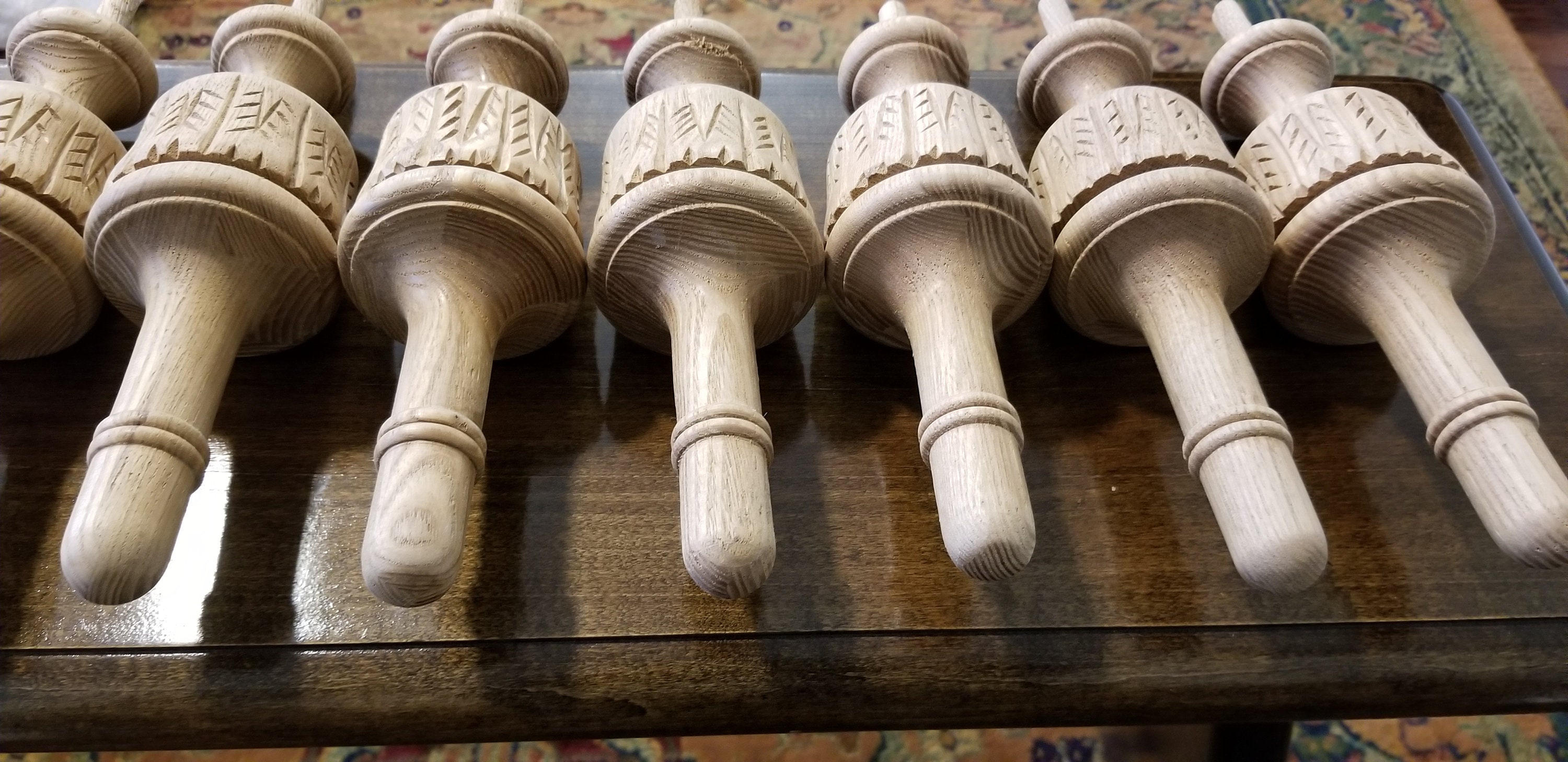 Solid Oak Unfinished Decorative Wood Finials - Etsy