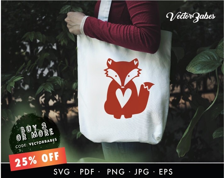 Love Fox Cute Fox Heart Fox SVG Cut File Printable - Etsy