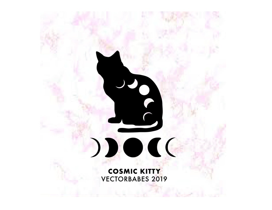 Cosmic Kitty Vector SVG Cricut PNG - Etsy