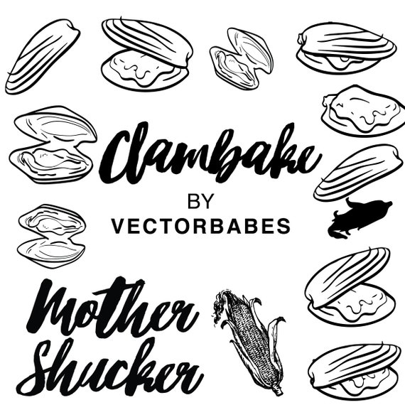 Clambake SVG Cricut Vector Pack - Etsy