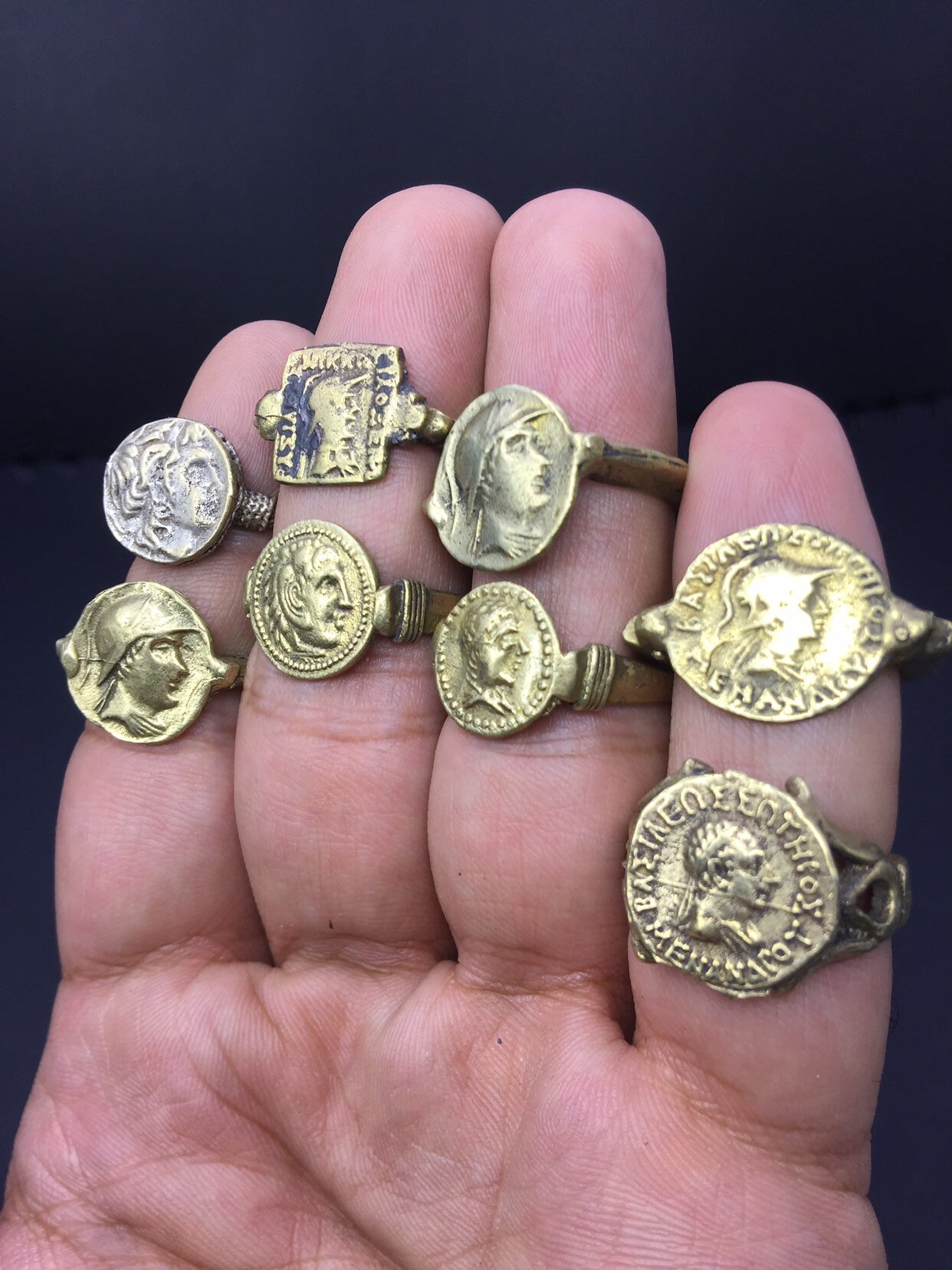 Antique Ring Brass Vintage Ring - Etsy