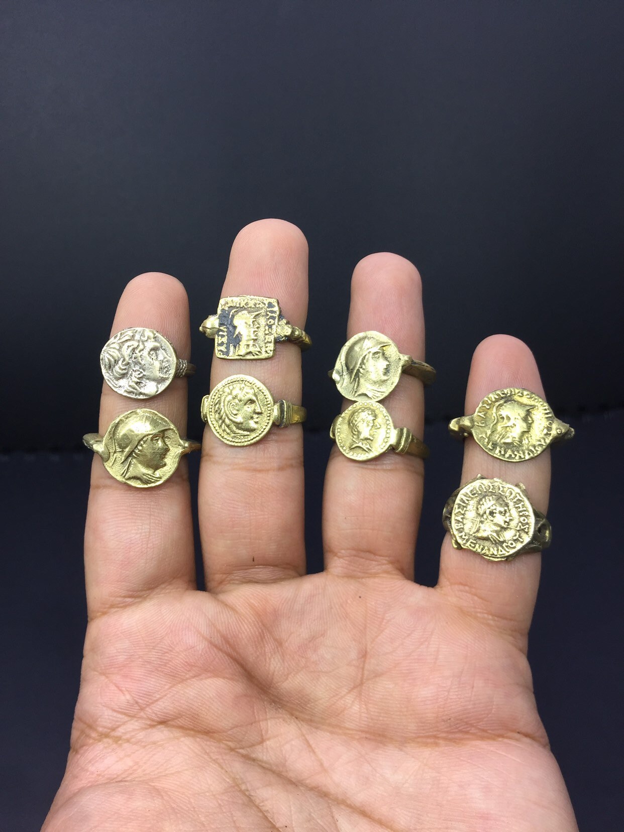 Antique Ring Brass Vintage Ring - Etsy