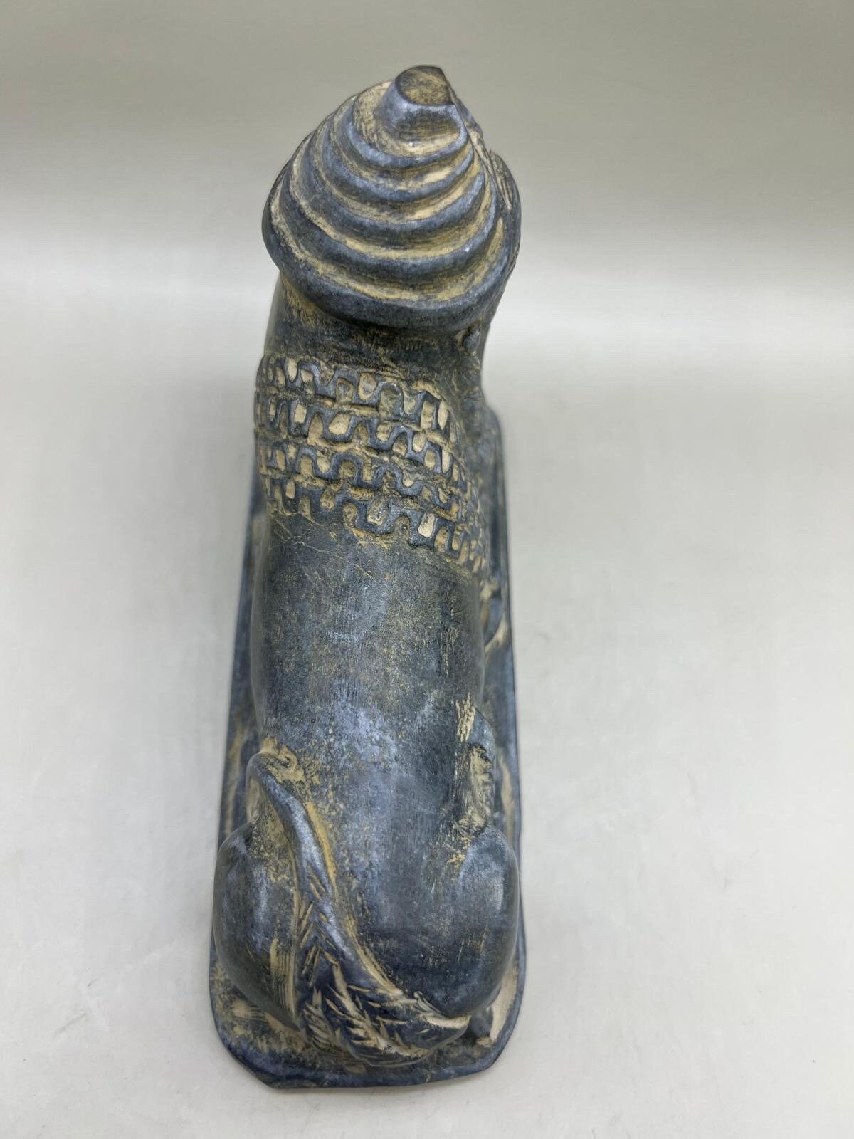 Ancient Near Eastern Bull Body and Male Head in Black Stone - Etsy