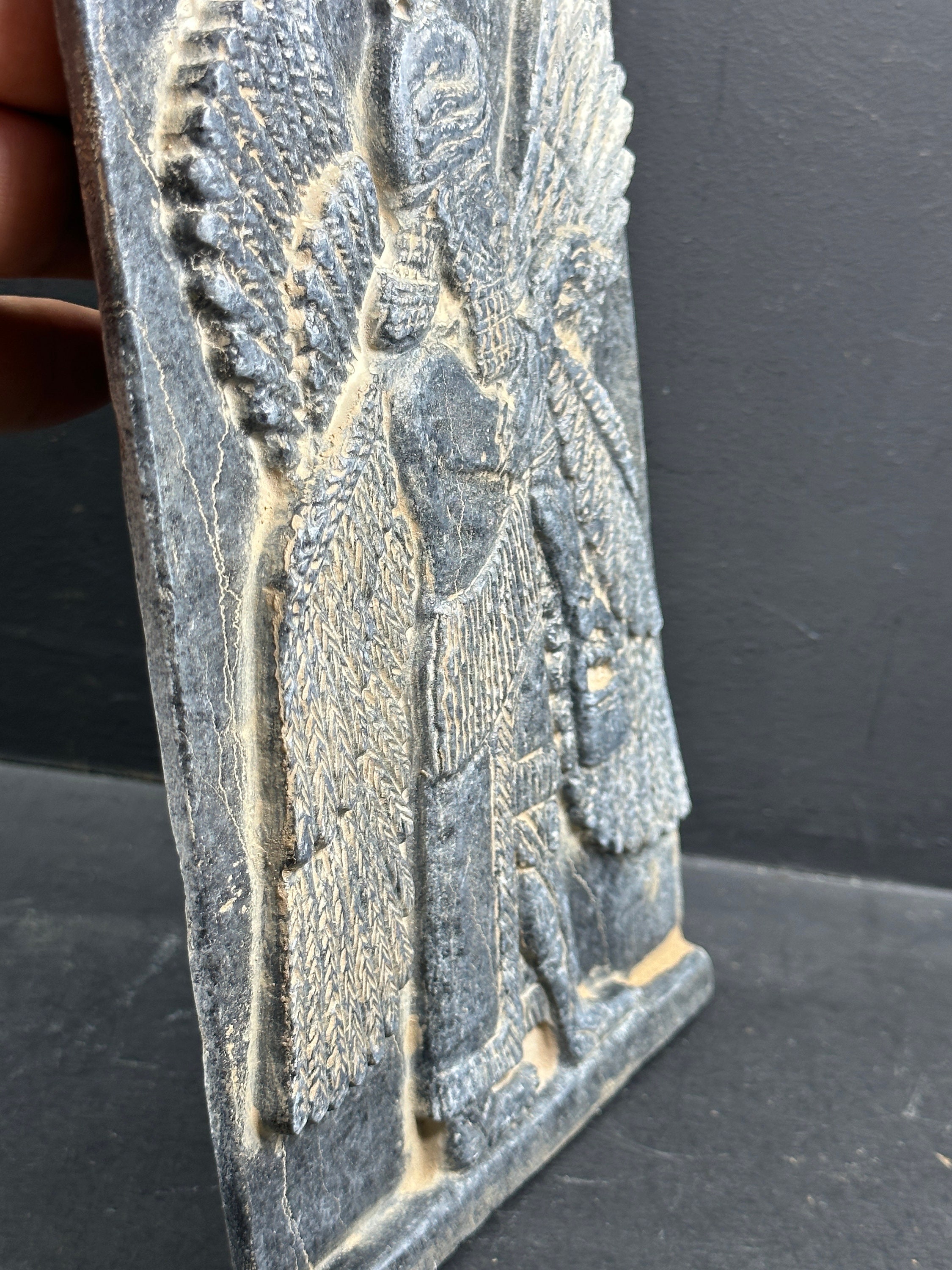 Ancient Near Eastern Mythical Tablet Tile Human With Wing - Etsy