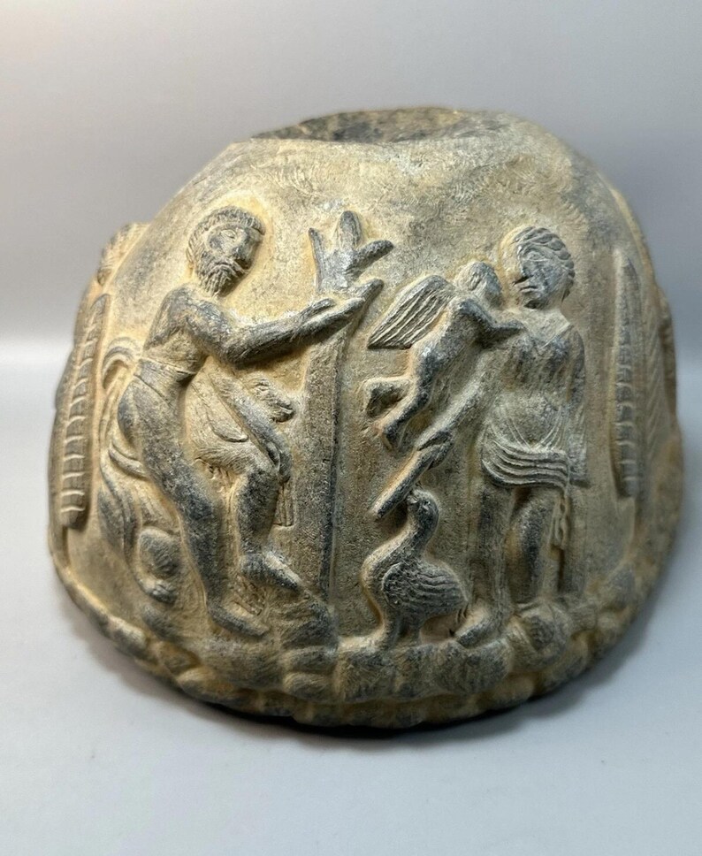 Ancient Central Asian Greek Hellenistic Stone Bowl With Royal Scene - Etsy