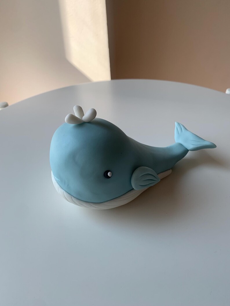 Edible Under the Sea Whale Ocean Dolphin Handmade Fondant Cake Topper ...