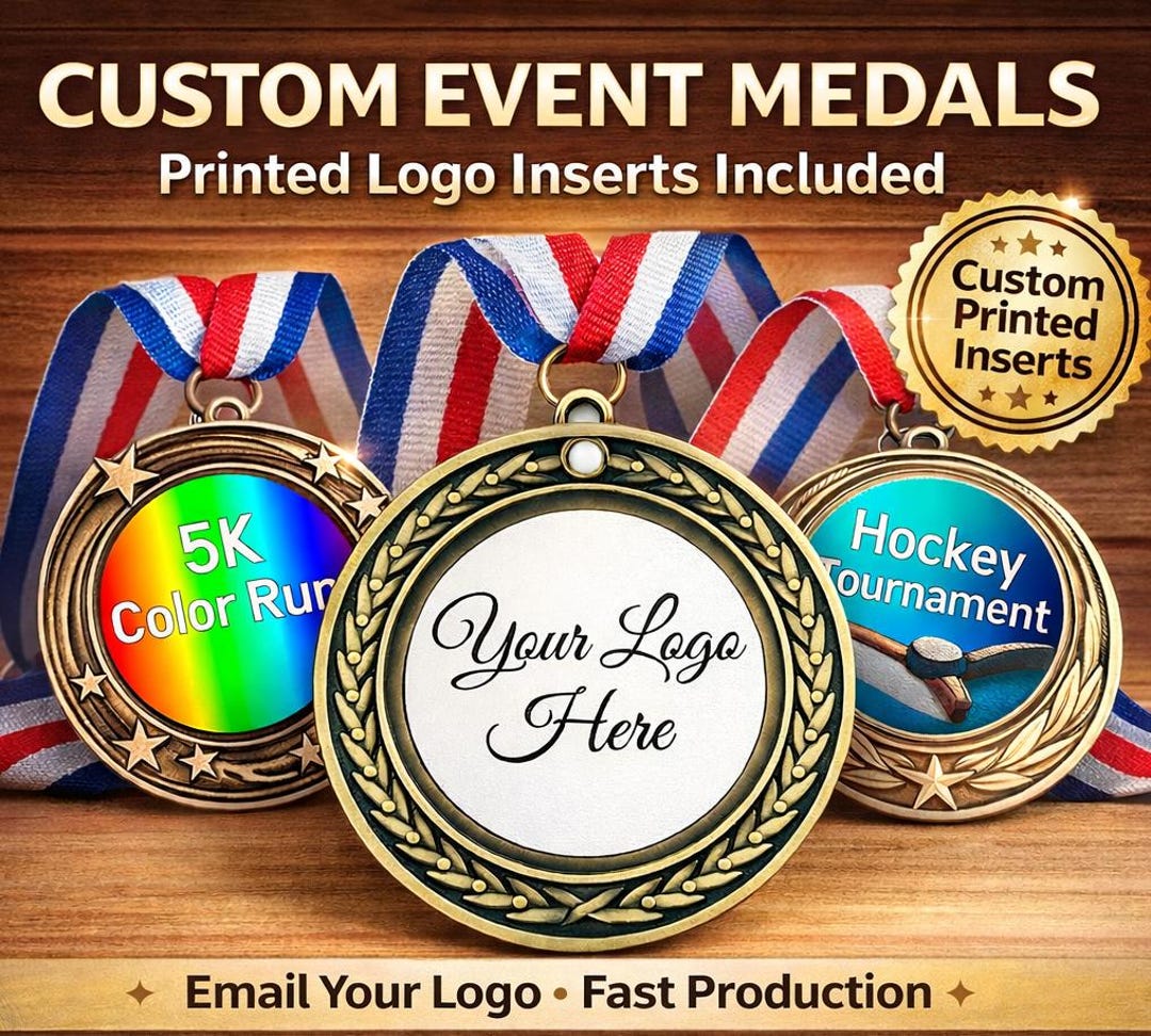 Custom Event Insert Medals - Personalized Medals - Custom Gold Silver ...