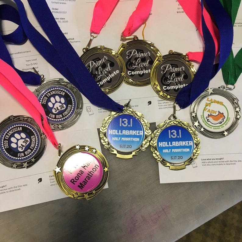 Custom Event Insert Medals Personalized Medals Custom Gold - Etsy