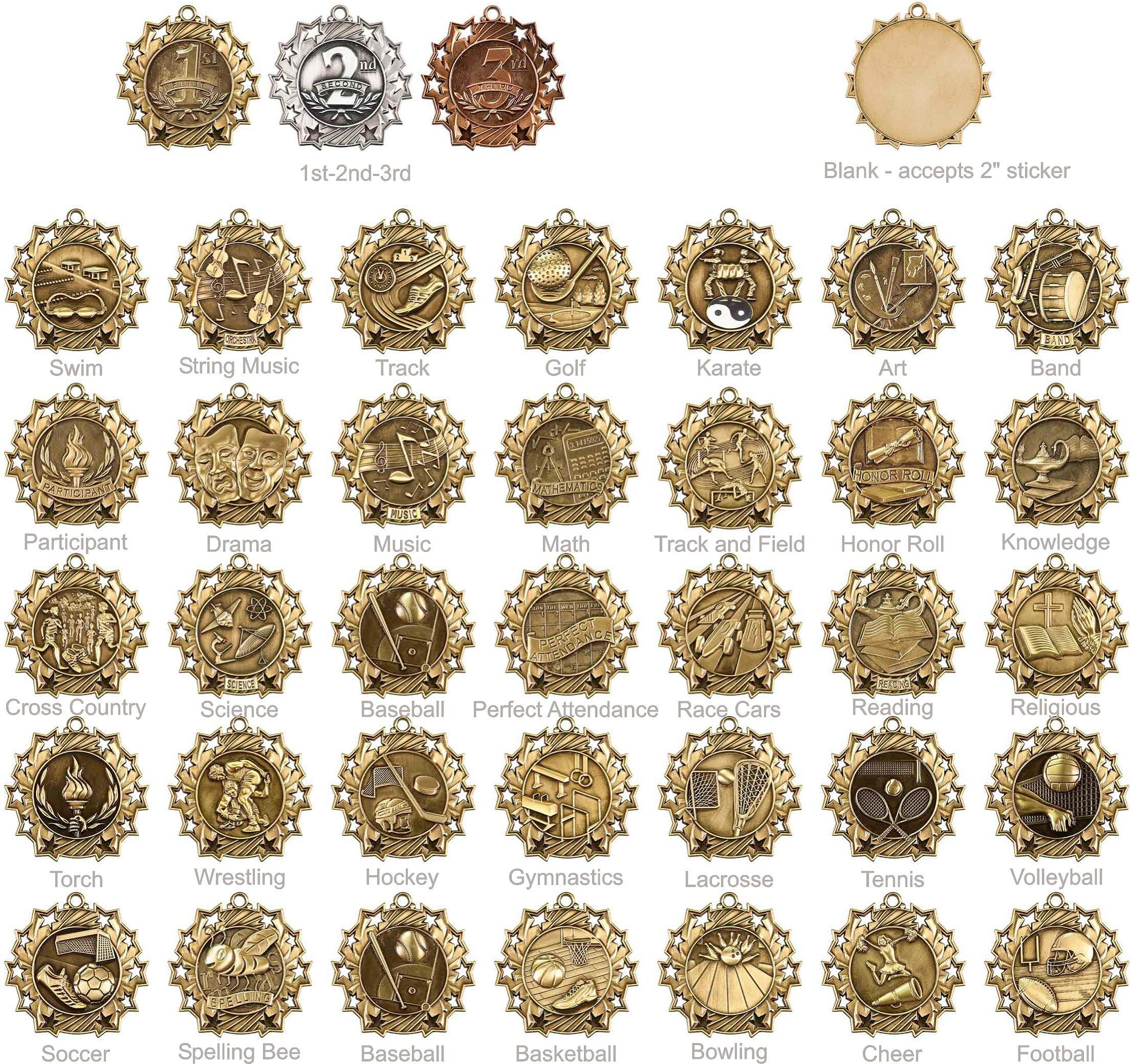 Scholastic Medals Set Gold Silver and Bronze Medals Honor - Etsy