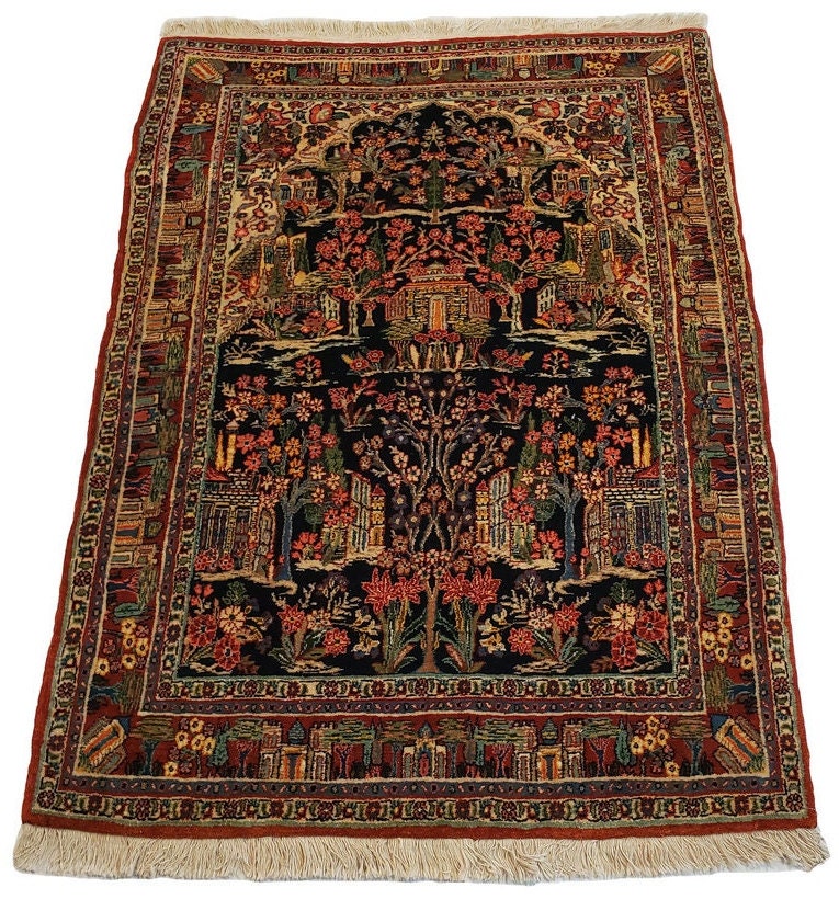 One of a Kind, Handmade Prayer Rug 3'8 X 4'10 - Etsy