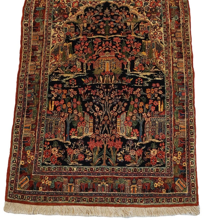 One of a Kind, Handmade Prayer Rug 3'8 X 4'10 - Etsy