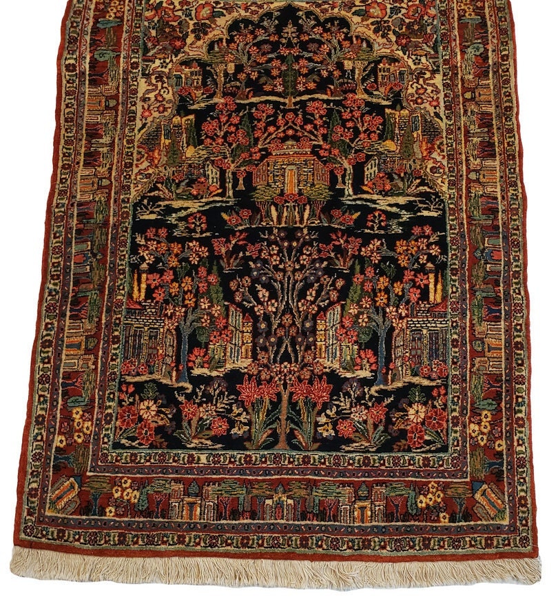 One of a Kind, Handmade Prayer Rug 3'8 X 4'10 - Etsy