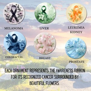 Cancer Awareness Ornament Christmas Ornaments Memorial Ornaments ...