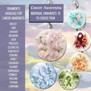 Cancer Awareness Ornament Christmas Ornaments Memorial Ornaments ...